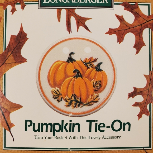 Longaberger | Accents | Longaberger Backet Pumpkin Tieon Nib | Poshmark